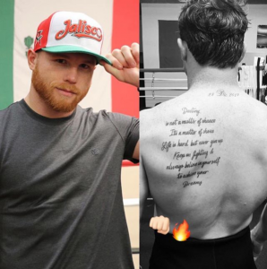 "Canelo" Álvarez muestra foto de su tatuaje y causa caos en redes