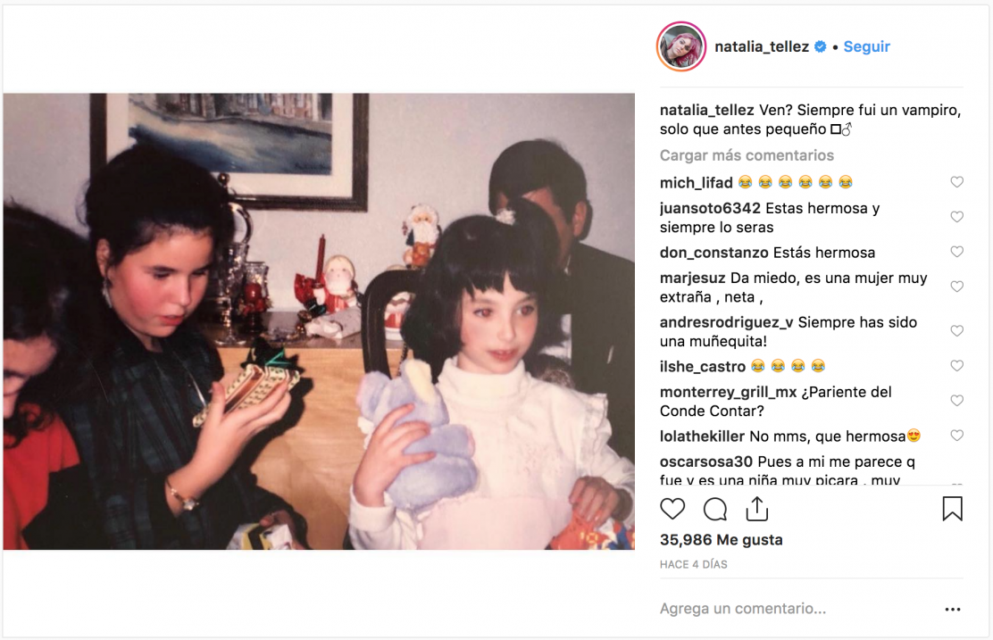 Natalia Téllez deja salir su lado terrorífico en fotografía inédita