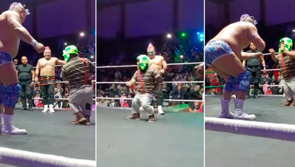 Medio Metro deja el sonidero y se sube al ring de la Lucha Libre | VIDEO