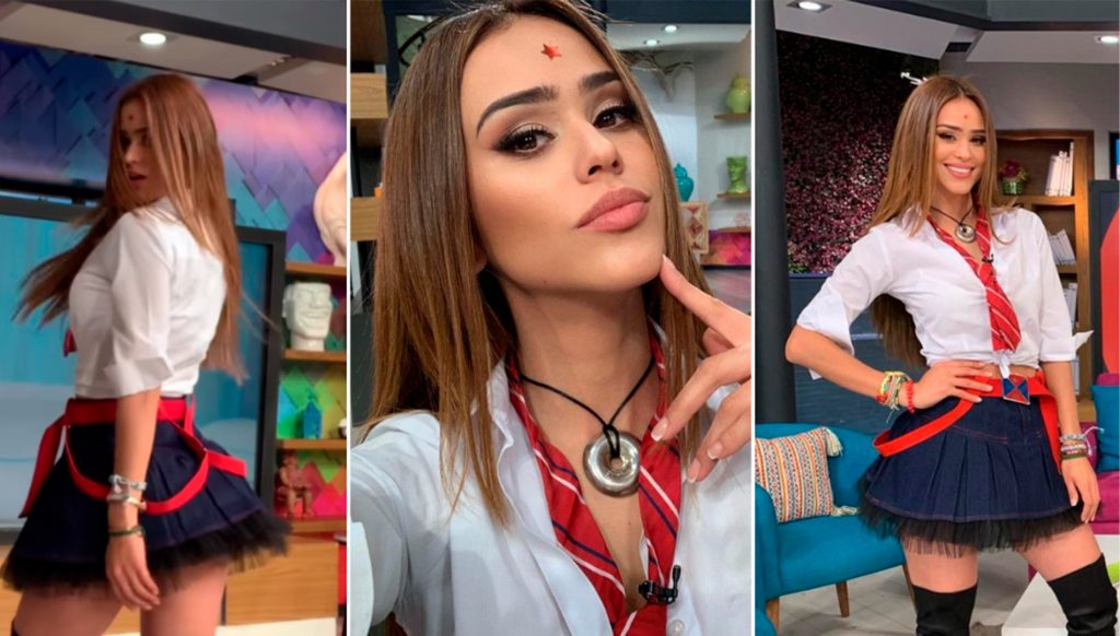 ¡Yanet García lista para la gira de RBD! Se vistió de colegiala como ...