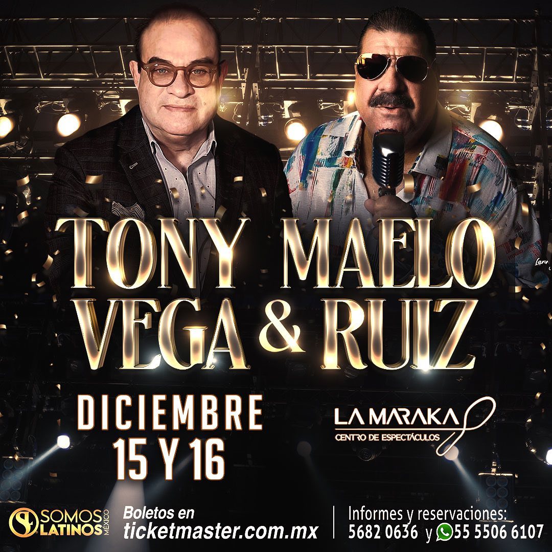 Se realizarán dos conciertos de salsa con Maelo Ruiz y Tony Vega en la CDMX