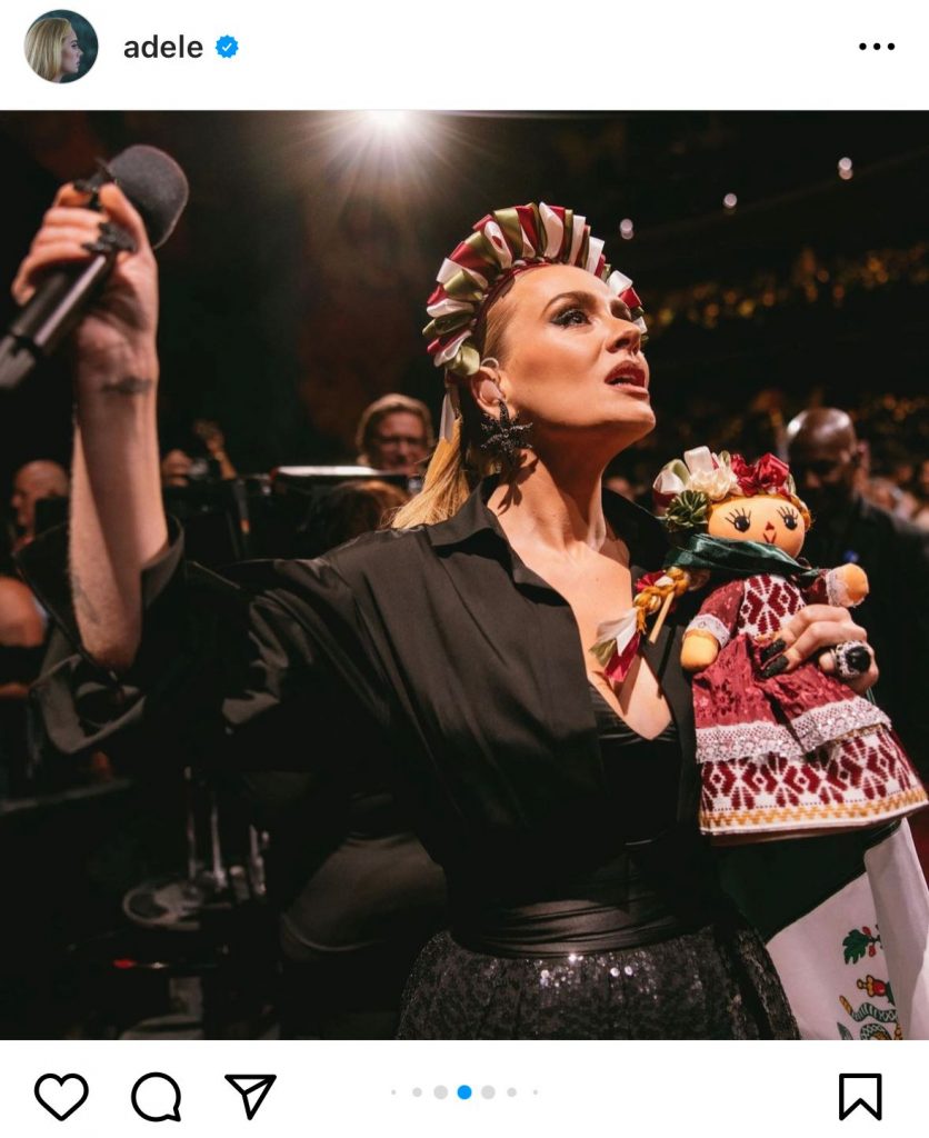 ¿Adele sorprendió con atuendo mexicano? ¡Descubre cómo luce!