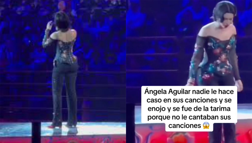 Ángela Aguilar abandona el escenario por que el público NO canta sus ...