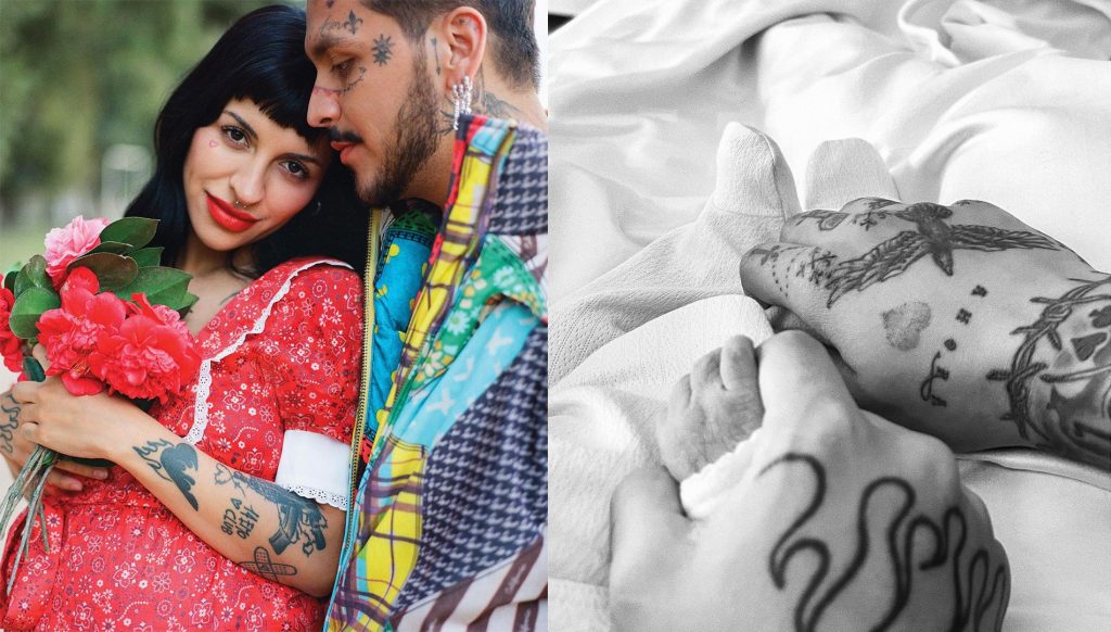 Ya nació la hija de Nodal y Cazzu y publican la primera foto de su bebé
