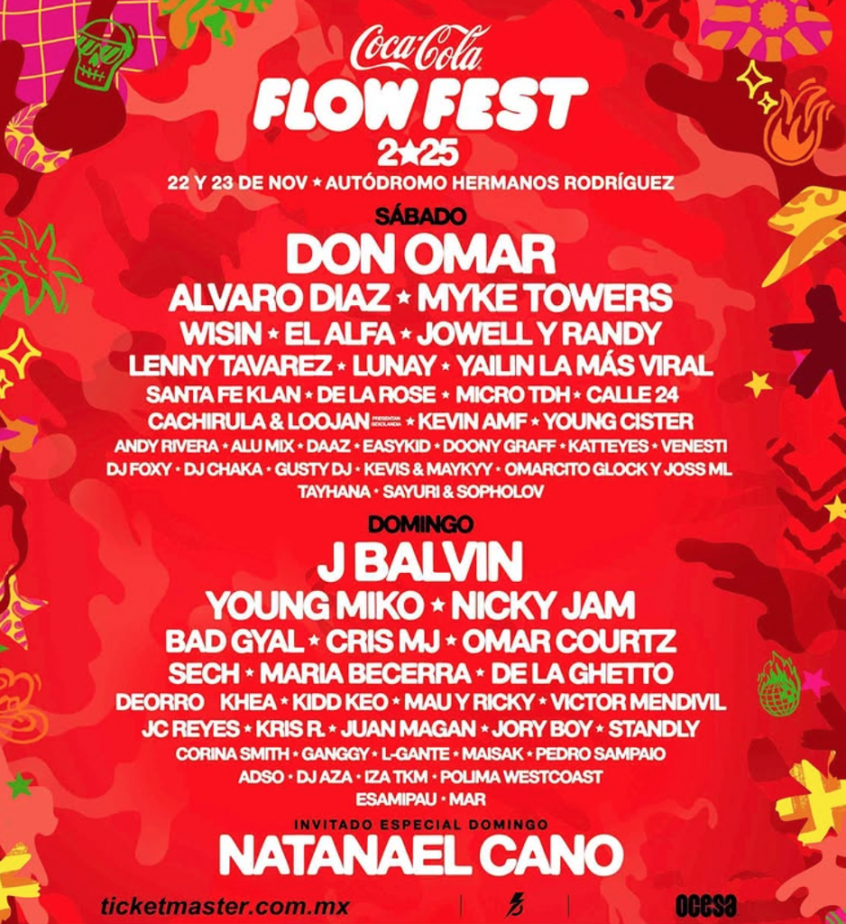 Coca Cola Flow Fest 2025: Don Omar, JBalvin, Natanael Cano lideran el cartel del festival - Kebuena