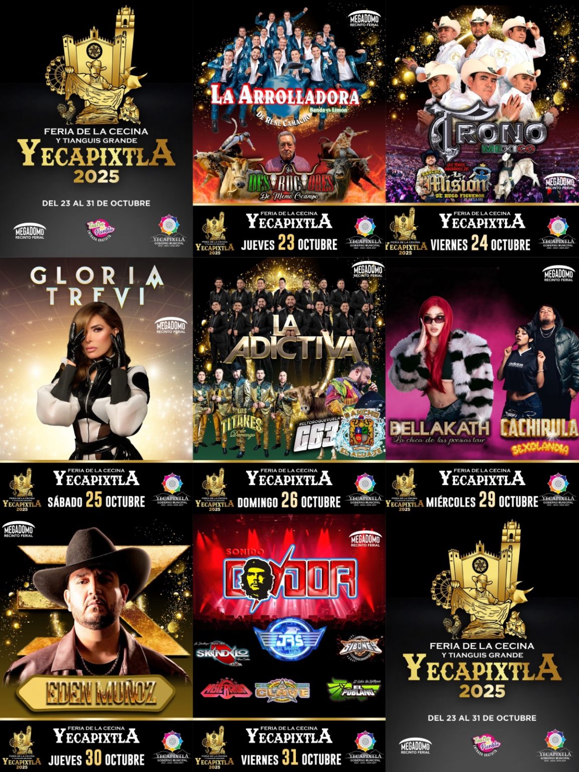 Feria de la Cecina Yecapixtla 2025: La Arrolladora, Eden Muñoz, La ...