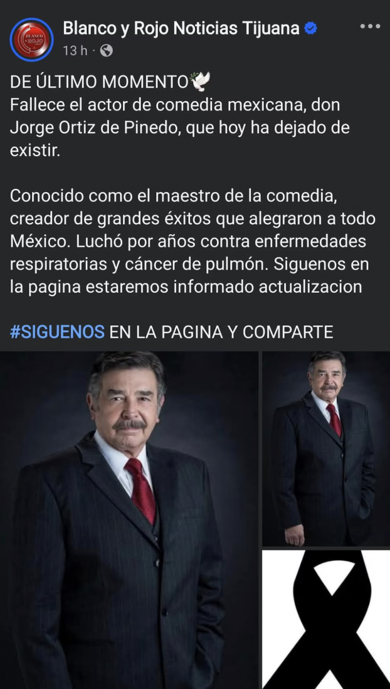 ¿Murió Jorge Ortiz de Pinedo? El actor reaparece y aclara todo