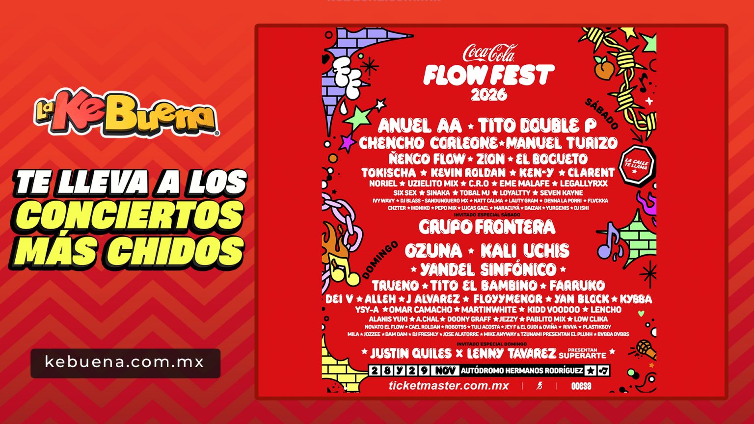Boletos GRATIS para el Coca Cola Flow Fest 2026
